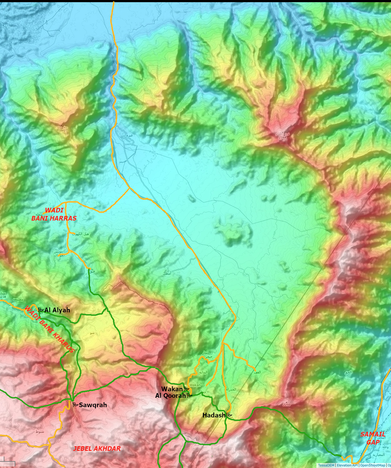 Wadi Mistal - Walking, Hiking, and Trekking